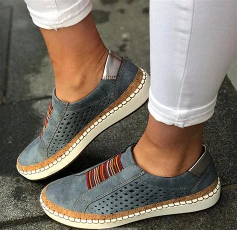 Женская обувь на плоской подошве; сезон весна-осень; слипоны; дышащие ...