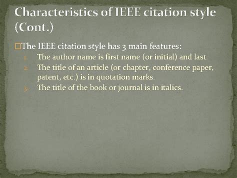 IEEE Format IEEE Citation And Annotated Bibliography By