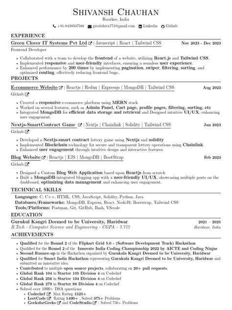 Shivansh Chauhan Pdf Software Development Web Development