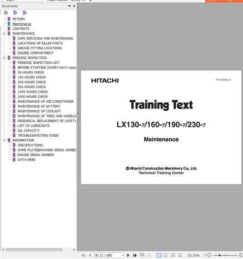 Hitachi Wheel Loader Lx160 7 Training Text Auto Repair Manual Forum