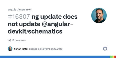ng update does not update angular devkit schematics · issue 16307