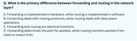 What Is The Primary Difference Between Forwarding And Routing In The
