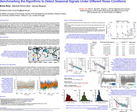 Pdf Benchmarking The Algorithms To Detect Seasonal Signals Under
