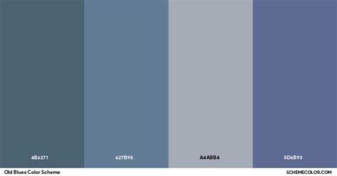 Old Blues Color Scheme Palettes