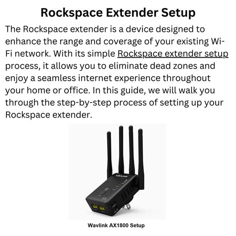 PPT Rockspace Extender Setup PowerPoint Presentation Free Download ID 12346874