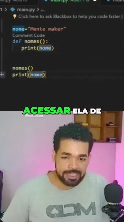🎯 Escopo De Variáveis Em Python Shotrs Pythonprogramming Python