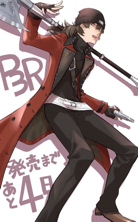 Kurosususu Aragaki Shinjirou Persona Persona Persona Reload Black Headwear Highres