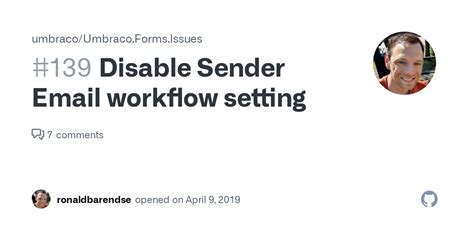 Disable Sender Email Workflow Setting · Issue 139 · Umbracoumbraco