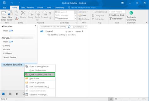How To Add Close And Remove Outlook Data File Pst