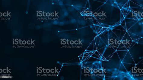 디지털 네트워크 연결 점과 선의 추상적 인 연결 기술 배경 신경총 효과 3d 렌더링 테크놀로지에 대한 스톡 사진 및 기타 이미지 Istock