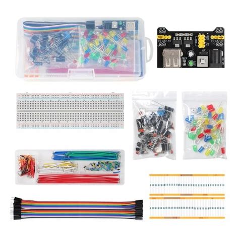 kit de inicio de componentes para arduino y raspberry pi