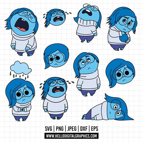 Cod1487 Sadness Svg Eps Png Inside Out 2 New Characters Clipart