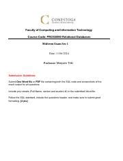 SQL Queries For Relational Databases Midterm Exam Program Course Hero