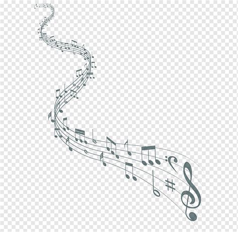 음표 일러스트 음표 직원 음표 멜로디 각도 흑백 리듬 Png Pngwing
