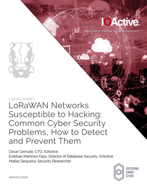 Lorawan Networks Susceptible To Hacking Pdf Computer Security Security
