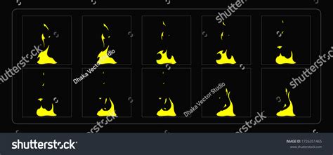 애니메이션 효과 카툰 화재 폭발은 횃불 스톡 벡터로열티 프리 1726351465 Shutterstock