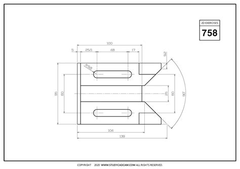 Studycadcam 2d Cad 연습 758 Pdf Payhip In 2024 Cad Pdf Messages