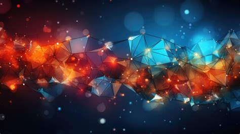 Premium Ai Image Abstract Geometric With Connected Lines And Dots Big