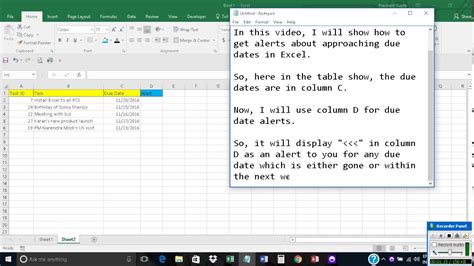 How To Create An Alarm In Excel At Elaine Osborn Blog