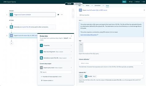 Workato Connectors Jdbc Export Query Result Workato Docs