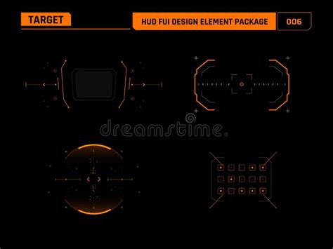 Hud Fui Design Element Target 006 Stock Illustration Illustration Of Movie Graphic 255768667