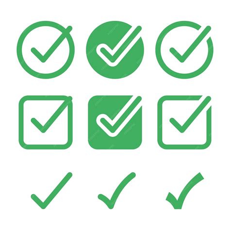 확인 표시 세트 무료 벡터