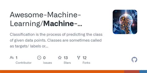 Github Awesome Machine Learningmachine Learning Classifications Classification Is The