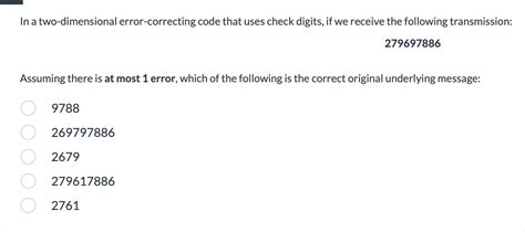 Solved In A Two Dimensional Error Correcting Code That Uses