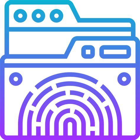 Fingerprint Scan Meticulous Gradient Icon