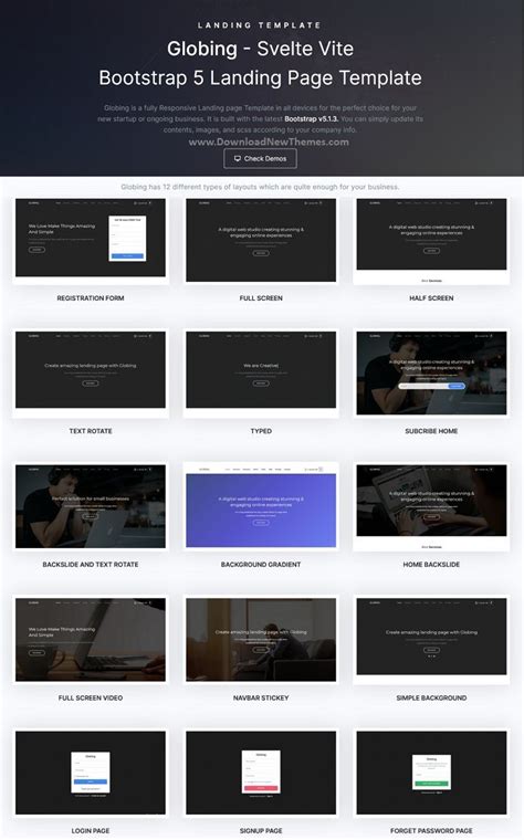 globing svelte landing page template artofit