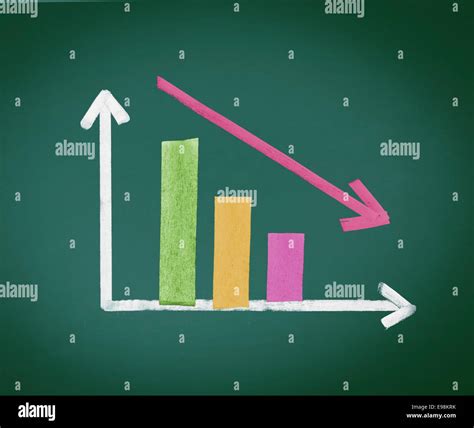 Colored Decreasing Bar Graph With Two Bars And And Arrow Decreasing In Size Over Time Handdrawn