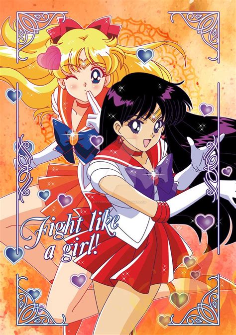 Sailor Mars And Sailor Venus By Riccardobacci Sailor Moon Art Sailor Moon Wallpaper Sailor