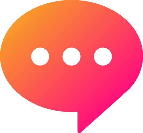 Chat Icon In Gradient Colors Messaging Signs Illustration 18754510 Png
