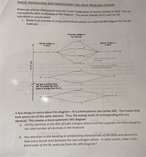 Solved Part A Homonuclear And Heteronuclear Two Atom