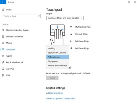 Configure Multi Finger Touchpad Gestures In Windows 10