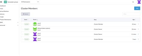 Harvester When A Cluster Member Is Added And Then Removed From The Harvester Cluster Rbac