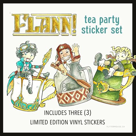 flann official tea party sticker set uptown emporium north of 54