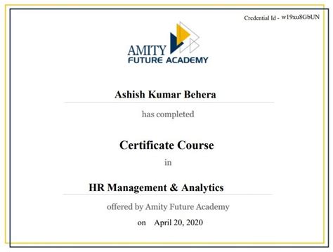 Ashish Kumar Behera On Linkedin Onlinecourse Hrmanagementandanalytics Freecourse Learner
