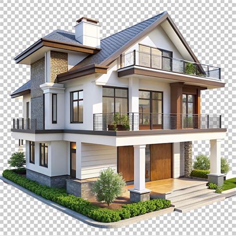 3d rendering architecture design png premium ai generated psd
