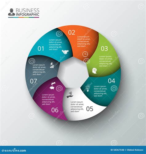 Vector Circle Element For Infographic Stock Vector Illustration Of Background Number 58367548