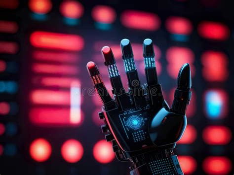 Robot With Artificial Intelligence Shows Graphs And Diagrams Analytics Stock Illustration