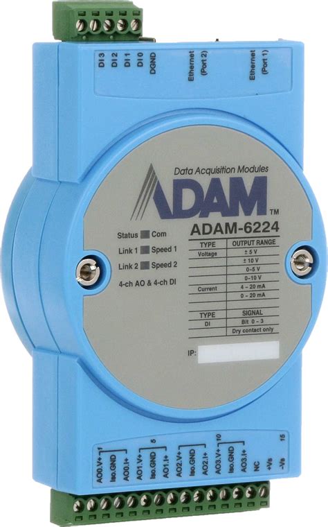 Adam 6224 4 Ch Isolated Analog Output Modbus Tcp Module Advantech Ae