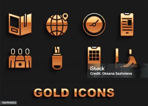 설정 Usb 플래시 드라이브 모바일온라인 책 랩톱에서 일하는 학생 휴대 전화 클래스 시계 열기 및 위치 지구 아이콘 벡터 Brand Name Smart Phone에 대한