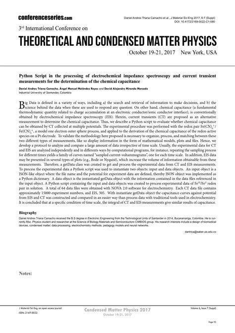 Pdf Python Script In The Processing Of Electrochemical Impedance