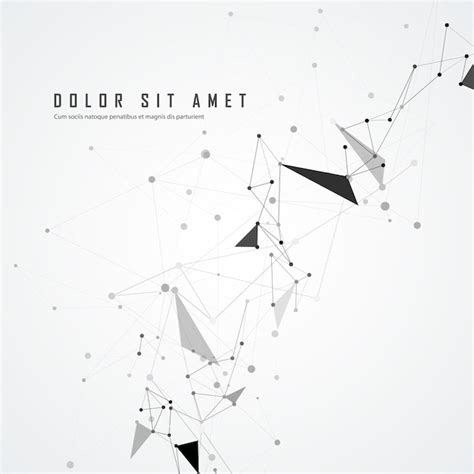 Premium Vector Abstract Connection Of Dots Lines Communication Science Technology Background