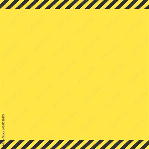 黄色の背景に黒のストライプのシンプルなフレーム 警告･危険 正方形 Stock Vector Adobe Stock