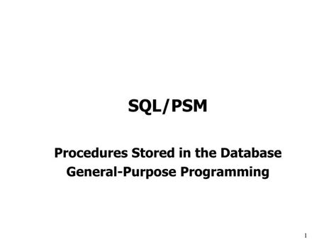 Ppt Sqlpsm Powerpoint Presentation Free Download Id3482212