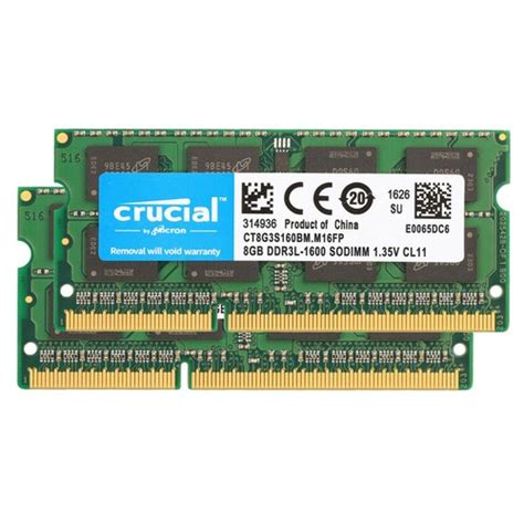 Crucial Ddr3 16gb 1600 2x 8gb Pc3 12800 Laptop Sodimm Memory Ram Pc3l Crucial Ddr3 16gb 1600 2x 8gb Pc3 12800 Laptop Sodimm Memory Ram Pc3l