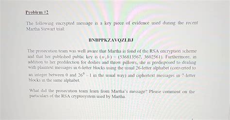 Solved The Following Encrypted Message Is A Key Piece Of