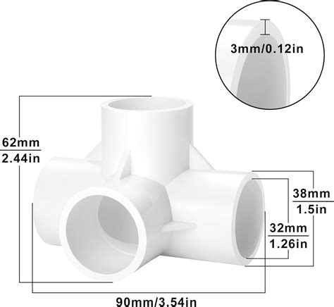 Buy ZhiYo PVC Fitting Elbow Inch Mm Way Pack PVC Fitting Connector For Building